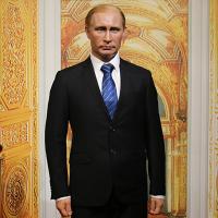 China Putin Standing Celebrity Wax Figures Posture Realistic Silicone Wax Figure 66.9  Inches for sale