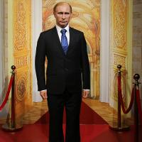 China Putin Standing Celebrity Wax Figures Posture Realistic Silicone Wax Figure 66.9  Inches for sale