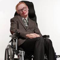 China ODM Celebrity Wax Figures Historical Physicist Stephen Hawking Figure 47 Inches for sale