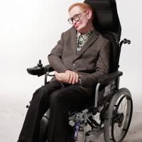 China ODM Celebrity Wax Figures Historical Physicist Stephen Hawking Figure 47 Inches for sale