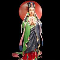 China Buddha Religion Fiberglass Big Size Super Realistic Guanyin Wax Statue For Display for sale