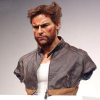 China Famous Personal Wolverine Lifesize Resin Bust Statue Wax Figure for sale