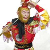 China The Mythical Character Monkey King Wax Sculpture Silicone Statue For Moive Show for sale