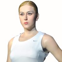 China LifeSize Celebrity Wax Figures Maria Sharapova Russia Tennis Player Figure 74 Inches for sale