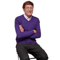 China Bill Gates Bespoke Sculpture Silicone Resin Wax Figure 59 Inches for sale