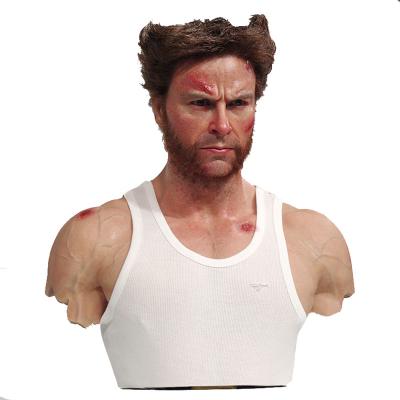 China Collection Movie Character Wolverine Silicone Half Bust  Sculpture Wax Statue for sale