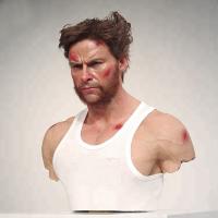 China Collection Movie Character Wolverine Silicone Half Bust  Sculpture Wax Statue for sale