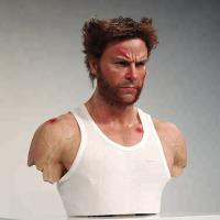 China Collection Movie Character Wolverine Silicone Half Bust  Sculpture Wax Statue for sale