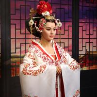 China Realistic Female Character Lifelike Full Size Ancient Emperor Wu Ze Tian Wax Statues for sale