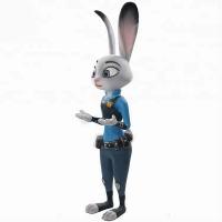 China Rabbit Judy Fiberglass Garden Statues / Life Size Animal Statues For Garden Decoration 90cm for sale