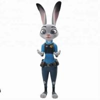China Rabbit Judy Fiberglass Garden Statues / Life Size Animal Statues For Garden Decoration 90cm for sale