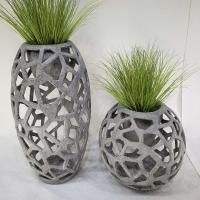 China FRP Hollow Flower Pots Decor Garden Home Hotel Planters Outdoor Plant Pots for sale