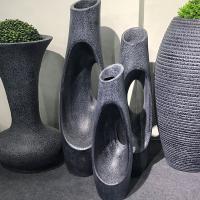 China Restaurant FRP Flower Pots Garden Pots Planters Tall Fiberglass Flower Pots for sale