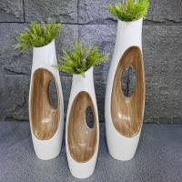 China Restaurant FRP Flower Pots Garden Pots Planters Tall Fiberglass Flower Pots for sale