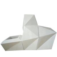 China Nordic Geometric FRP Flower Pots Outdoor Indoor Large Planter Fiberglass Plant Pots for sale