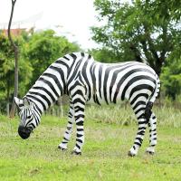 China Extra Large Fiberglass Animal Sculpture Zebra Simulation Landscape Display for sale