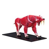 China Customized Resin Animal Statue Fiberglass Saber Tooth Tiger Statue for sale