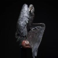 China Handmade Decorative Metal Ornament / Art Spray Paint Large Bronze Eagle Statue for sale