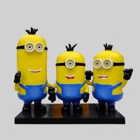 China Painted Fiberglass Garden Statues / OEM Customized Little Yellow Man Resin Garden Sculpture for sale