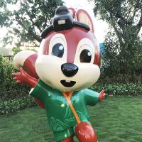 China Colorful Fiberglass Garden Statues / Decoration Resin Funny Squirrel Statue 120cm for sale