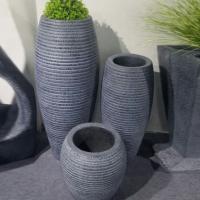 China Hotel Fiberglass Flower Pot Planter Nordic Style Big Flower Pots Set for sale