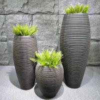 China Hotel Fiberglass Flower Pot Planter Nordic Style Big Flower Pots Set for sale