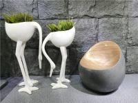 China Nordic Crane FRP Flower Pots Large Outdoor Indoor  Fiberglass Flower Pot for sale