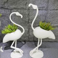 China Nordic Crane FRP Flower Pots Large Outdoor Indoor  Fiberglass Flower Pot for sale