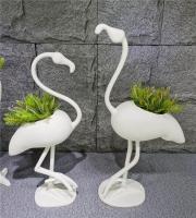 China Nordic Crane FRP Flower Pots Large Outdoor Indoor  Fiberglass Flower Pot for sale