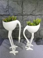 China Nordic Crane FRP Flower Pots Large Outdoor Indoor  Fiberglass Flower Pot for sale