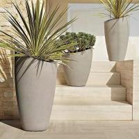 China Decor Large Outdoor Garden FRP Flower Pots Cone Shape for sale