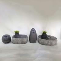 China Craft Clay Large Resin Plant / Gray Outdoor Garden Flower Pots ISO9001 for sale