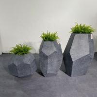 China Large Resin Craft FRP Flower Pots Decor Modern Irregular for sale
