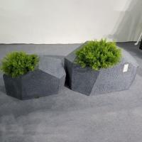 China Large Resin Craft FRP Flower Pots Decor Modern Irregular for sale