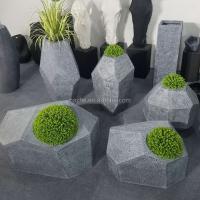 China Large Resin Craft FRP Flower Pots Decor Modern Irregular for sale