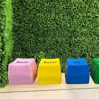 China Keyboard FRP Sculpture Customized Fiberglass Modern Stool Chair Garden Home Set for sale