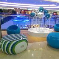 China Candy Chair Stone FRP Sculpture Custom Garden Public Single Stool Bench Chair for sale