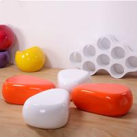 China Fancy Resin Garden Bench Chairs Stone Pebble Plastic Garden Table Sofa 90*70*50cm for sale