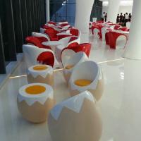 China Custom Egg Table And Chairs / Fiberglass Dining Table For Restaurant for sale