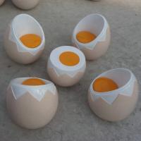 China Custom Egg Table And Chairs / Fiberglass Dining Table For Restaurant for sale