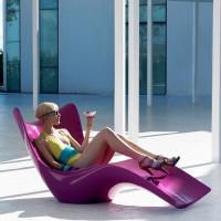 China Outdoor FRP Sculpture Sunbed Fiberglass Pool Lounge Chairs for sale