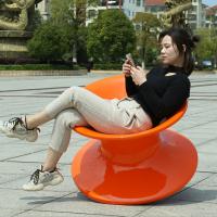 China Public FRP Sculpture Funny Fiberglass Gyro Shaped Chair Outdoor for sale