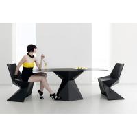China Modern Fiberglass Diamond Shaped Chair Table 80*80*60cm For Office Dining Garden ISO9001 for sale
