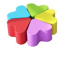 China Creative Fiberglass Heart Shaped Seat Outdoor Living Room Lounge Chair 55*45cm for sale