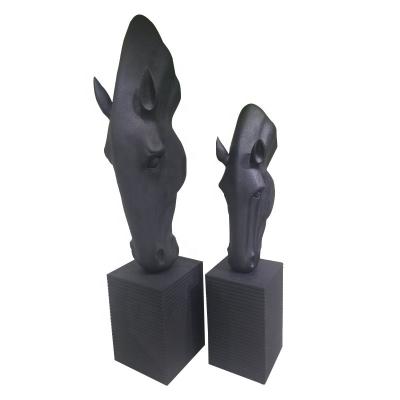 China Fiberglass Nordic Style Plant Pot  Handmade Horse Head Sculpture Flowerpot for sale