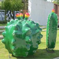 China ODM FRP Green Cactus Statues Resin Art Sculpture For Home Decoration for sale