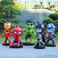 China Custom Giant Hulk Spider Man Resin Statue Durable Cartoon Avenger Alliance for sale