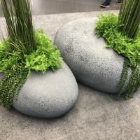 China Hand Carved Nordic Style Flower Pot  Fiberglass Garden Vase Planter 124*99*55cm for sale