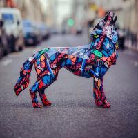 China Lifelike Fiberglass Garden Statues Resin Geometric Edge Sculpture Customized for sale