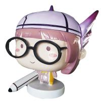 China Creative FRP Sculpture Cartoon Cute Mascot Life Size Resin Statues for sale